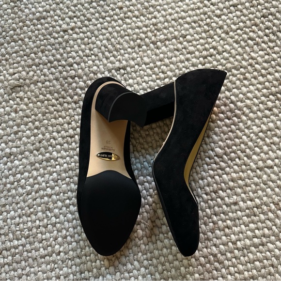 Sarah Flint | Shoes | Sarah Flint Black Suede Heels With Pointed Toe ...